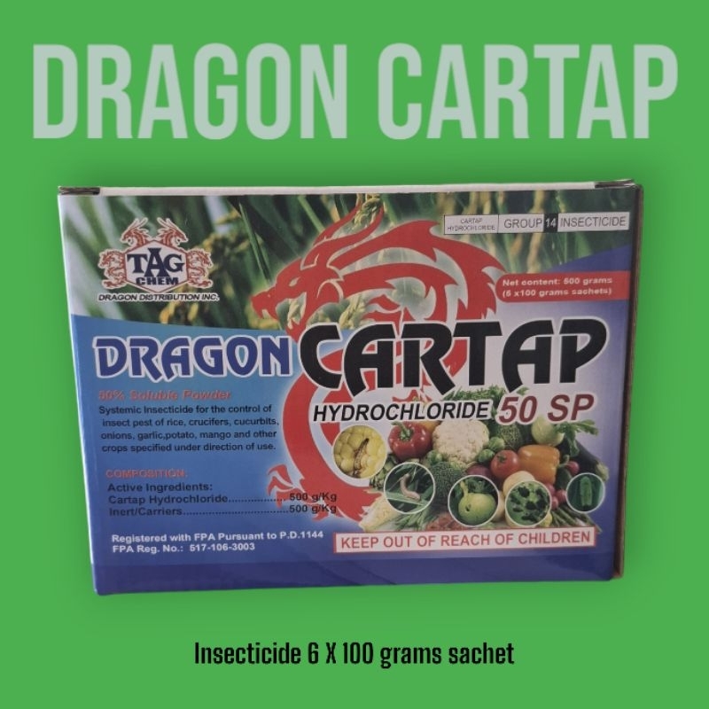 DRAGON CARTAP Insecticide 5x100 grams sachet by Tagchem | Shopee ...