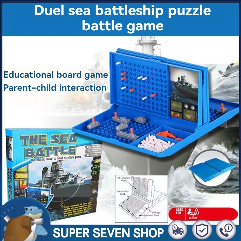Battleships Sea Battle Traditional Family Fun Combat Strategy Board ...