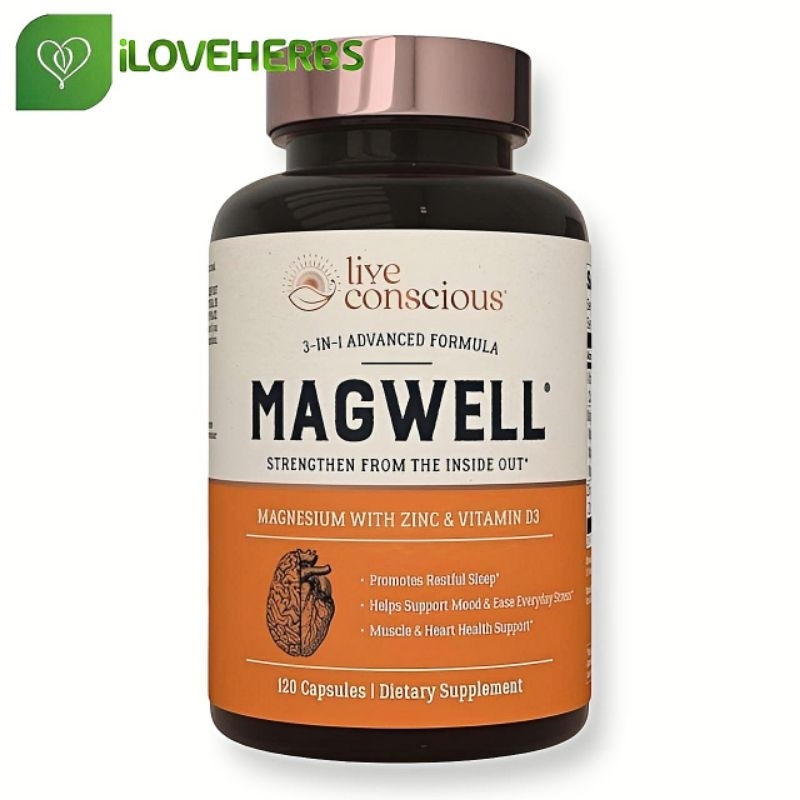 Live Conscious Magwell Magnesium Zinc & Vitamin D3 - Magnesium ...