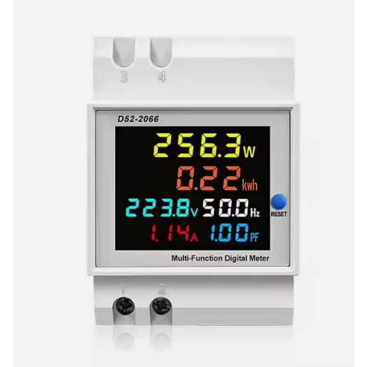 AC monitor 6 In 1 DIN RAIL 110V-220V-300V 100A Built In/External CT AC ...