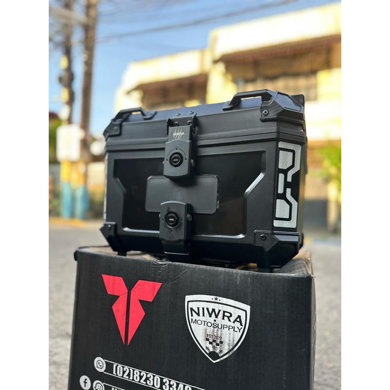 NIWRA Raptor 45L Hard plastic Metal Baseplate Topbox! | Shopee Philippines