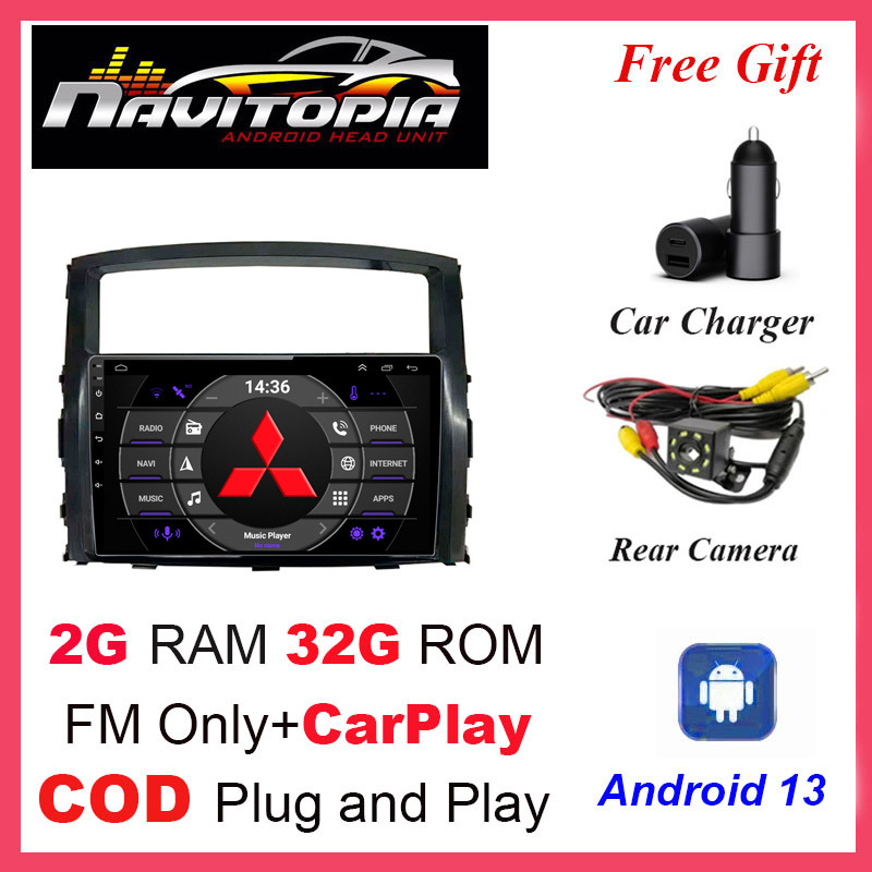 NAVITOPIA 9inch Android 13 Car Head Unit for Mitsubishi Pajero 2006 ...