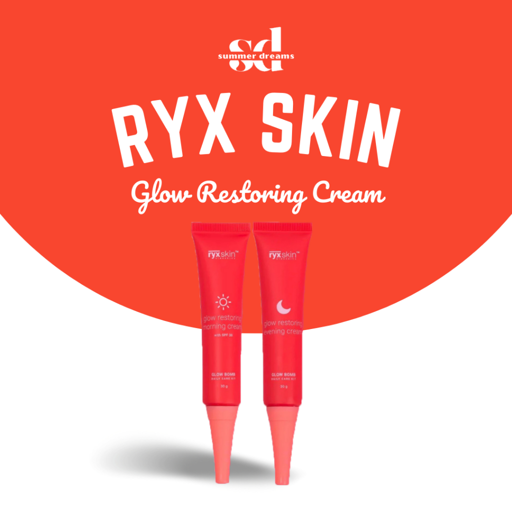 RYX SKIN Glow Bomb Glow Restoring Morning Cream and Evening Cream 30g ...