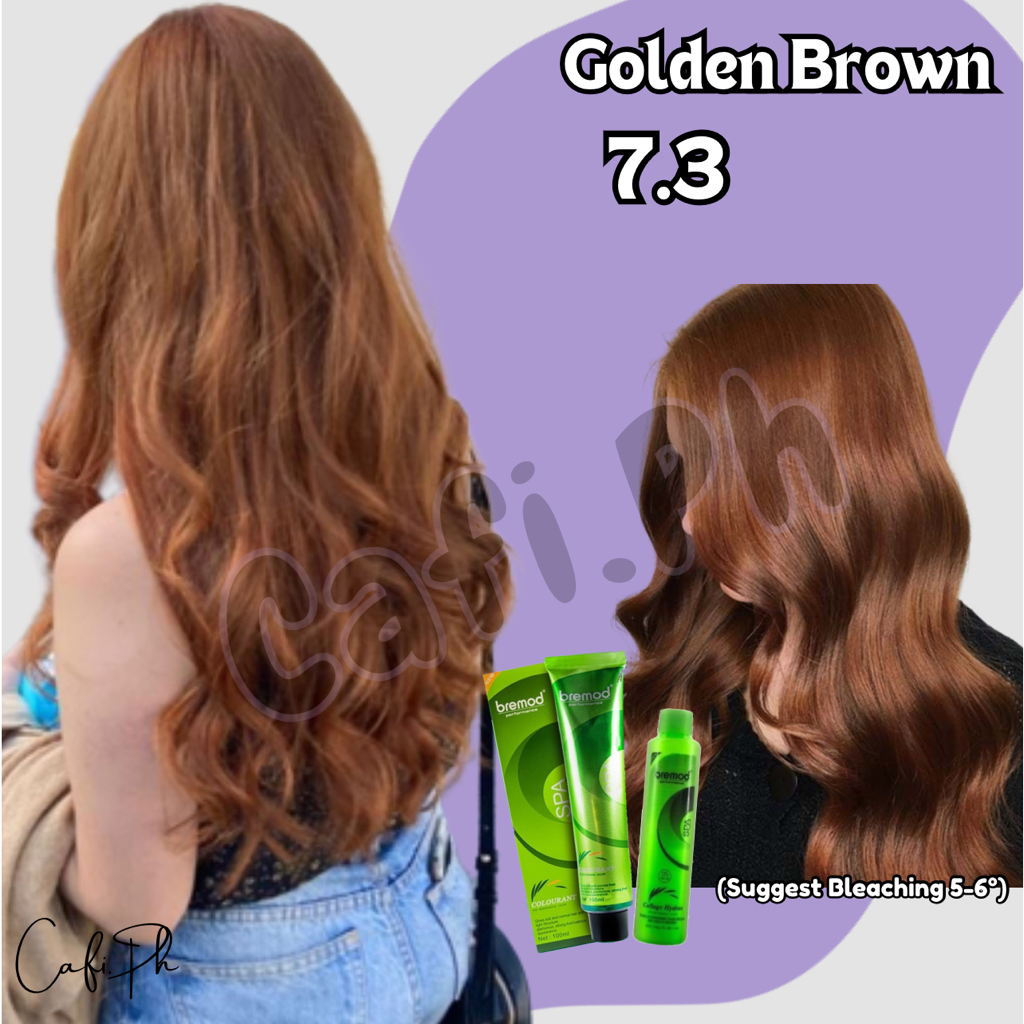 BREMOD 7.3 GOLDEN BROWN Hair Color WITH OXIDIZER | Shopee Philippines