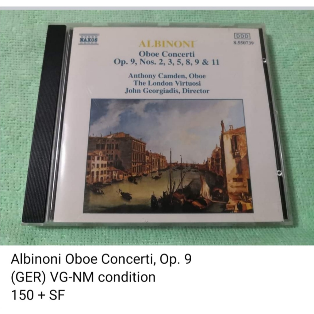 Albinoni Oboe Concerti Op. 9 CD (unsealed) | Shopee Philippines