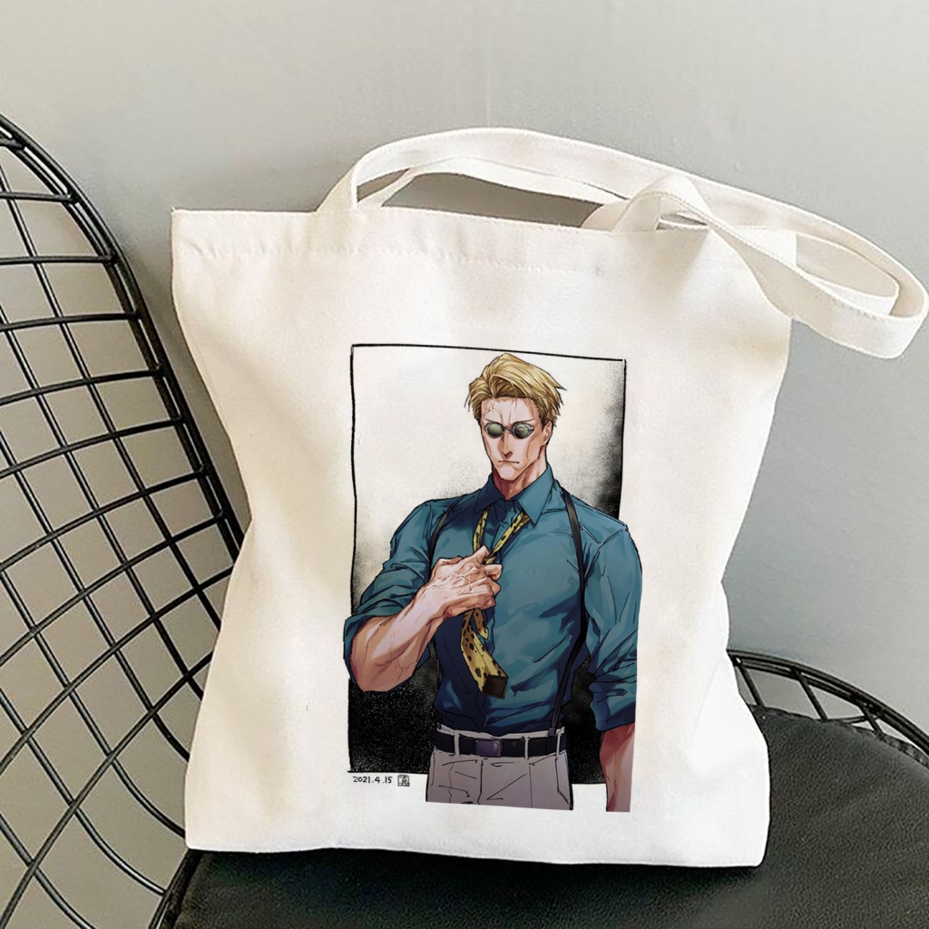 LAZKTEES Anime Tote Bags JJK Gojo Choso Geto Sukuna Nanami Daily School ...