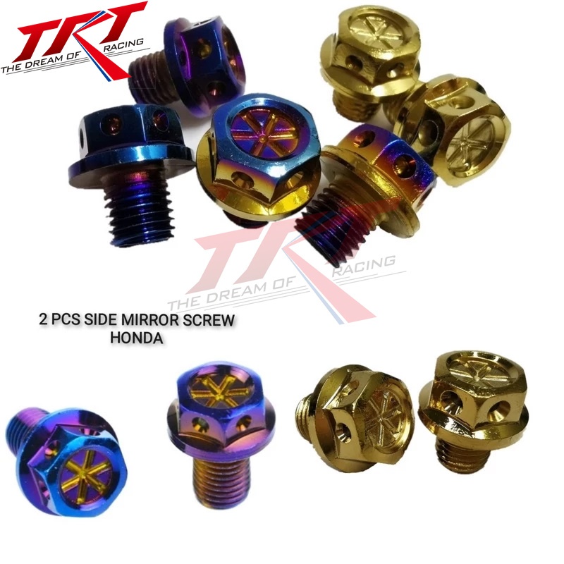 SIDE MIRROR BOLT CAP 10MM UNIVERSAL FOR YAMAHA AND HONDA MOTORCYCLE ...