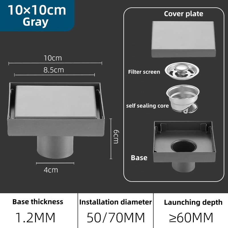 SUS304 Stainless Steelbeautiful Linear Shower Floor Drain Invisible ...