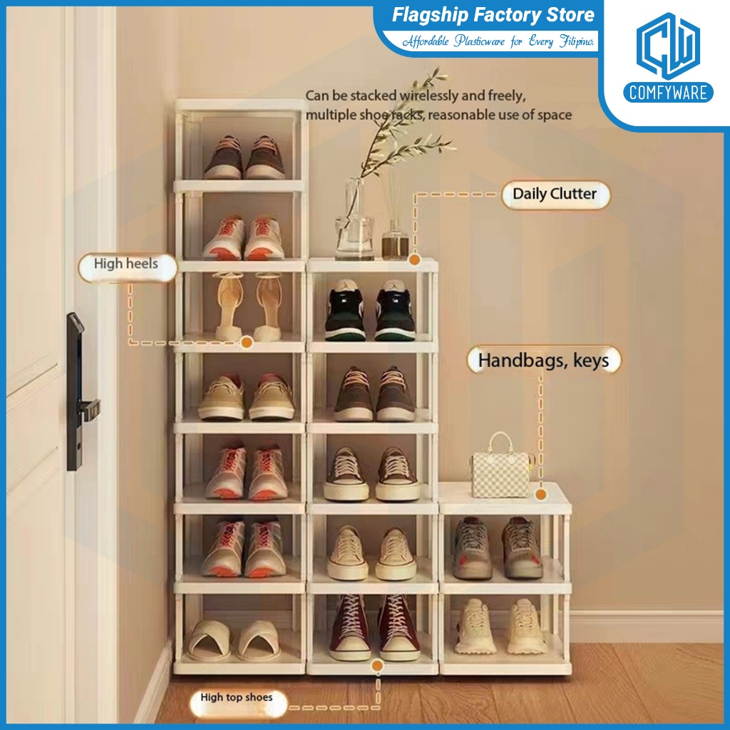 9 Layer DIY Shoe Rack Organizer Shoe Cabinet Stackable Shoes Storage ...
