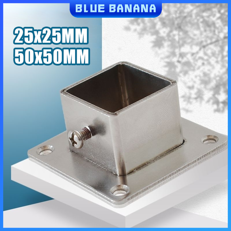 25*25mm 50*50mm Square Post Base Stainless Steel Square Flange Bases ...