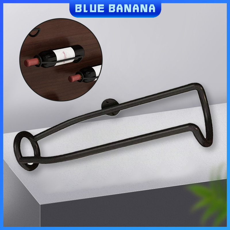 Wall Mounted Metal Wine Bottle Rack Single Red Wine Display Holder Iron ...