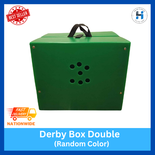 Derby Box Double / Blue Color/ Travel Box /Kulungan ng manok/ Carrier ...