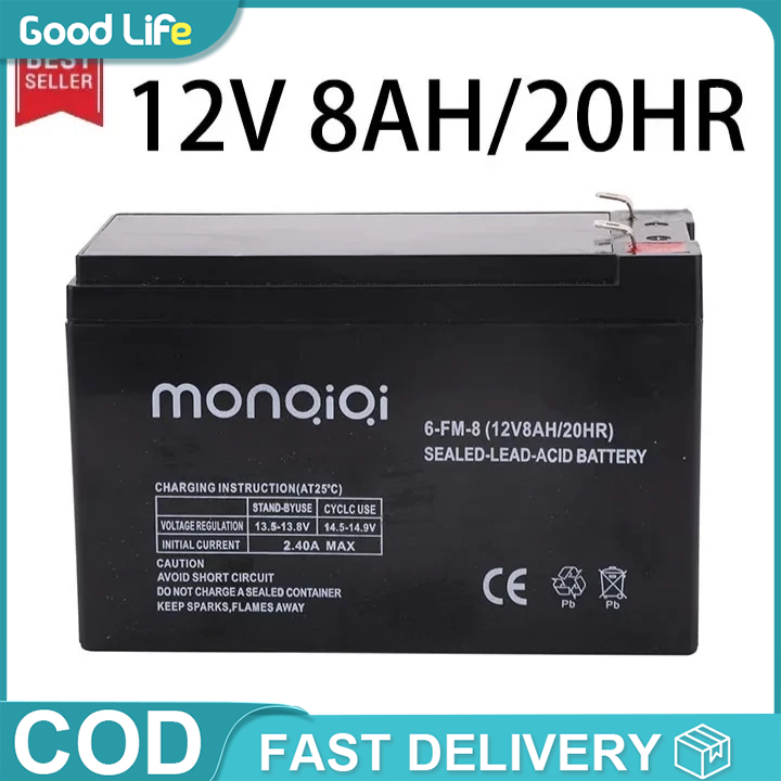 12V 8AH 4V4AH Shiwei Storage Battery UPS Battery 20hr 12 Volts 8 Ampere ...