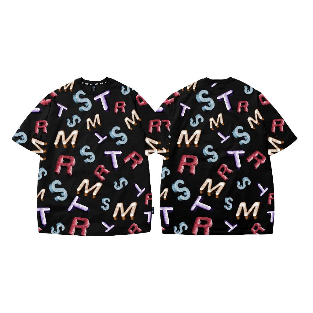 MSTR CO. - FULL PRINT COLLECTION "CANDY LETTER" Men T-Shirt (Black ...
