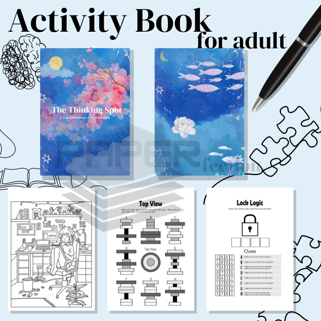 ADULT ACTIVITY BOOK WORK BOOK MIND CHALLENGE A5 | Shopee Philippines