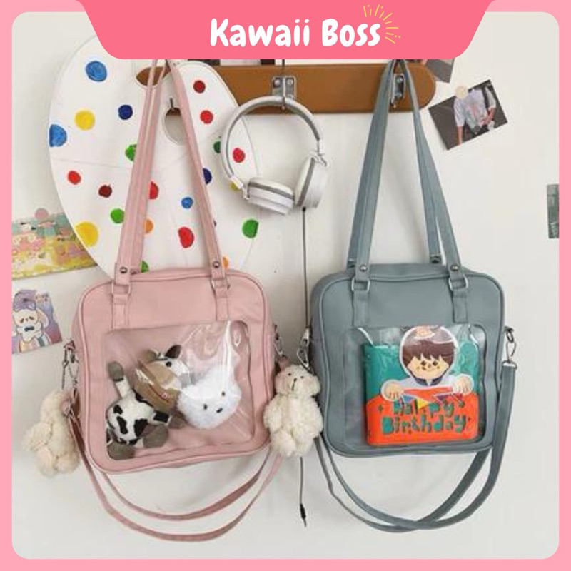 Kawaii Ita bag Japanese fashion shoulder sling bag pin collection doll ...