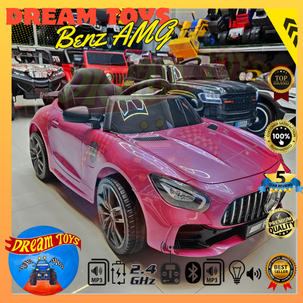 Dreamtoys Mercedes Benz AMG FT-998 Leather Seat Electric Ride On Toy ...