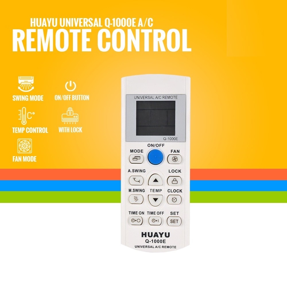 Wiwi Universal Remote Control for Huayu Q-1000E Universal AC Remote ...