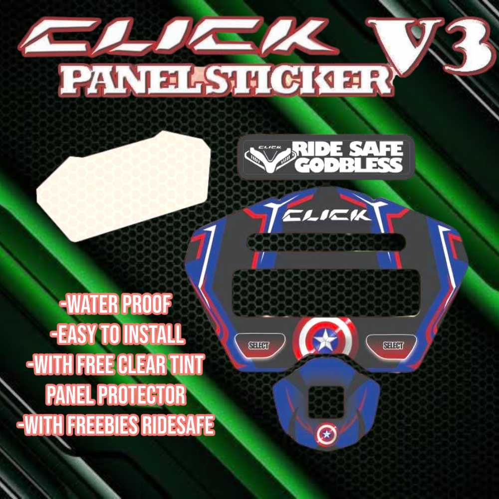 HONDA CLICK V3 & V4 PANEL GAUGE PROTECTOR STICKER/HONDA CLICK DECALS ...