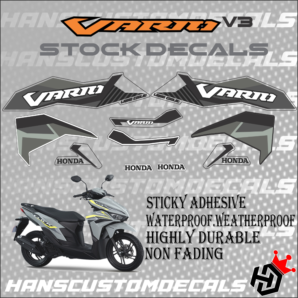 HONDA CLICK VARIO v3 STOCK DECALS | Shopee Philippines