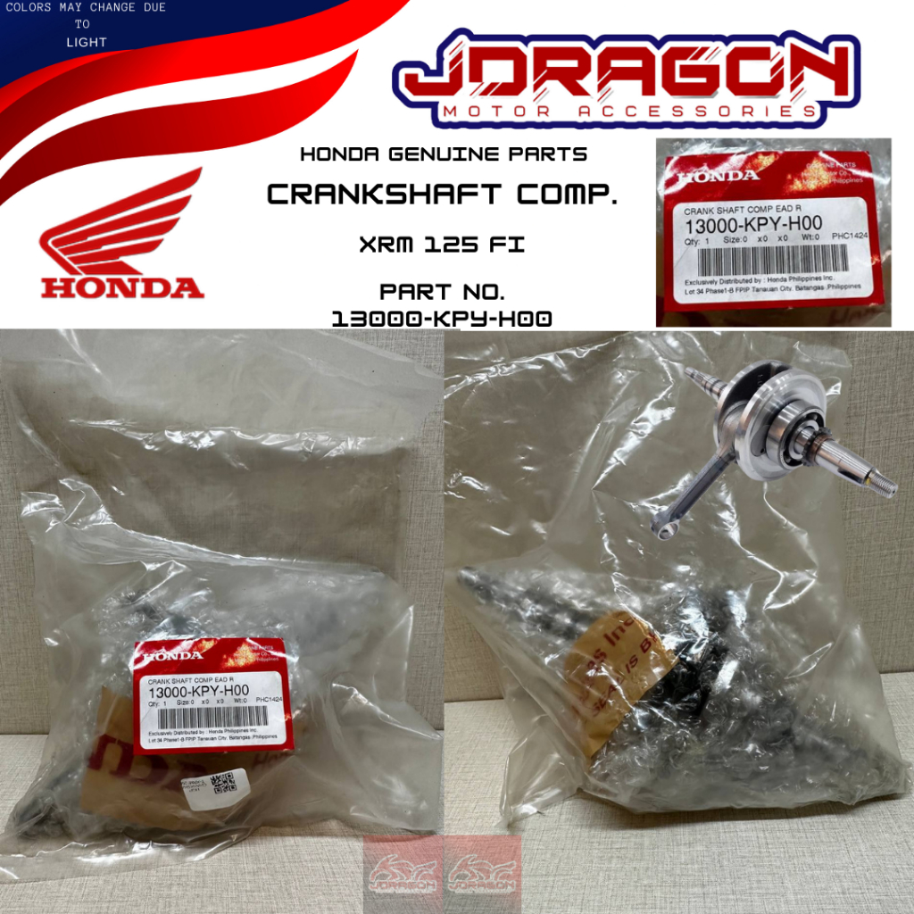 CRANKSHAFT COMP. (XRM 125 FI / XRM 125 RS FI) GENUINE 13000-KPY-H00 ...