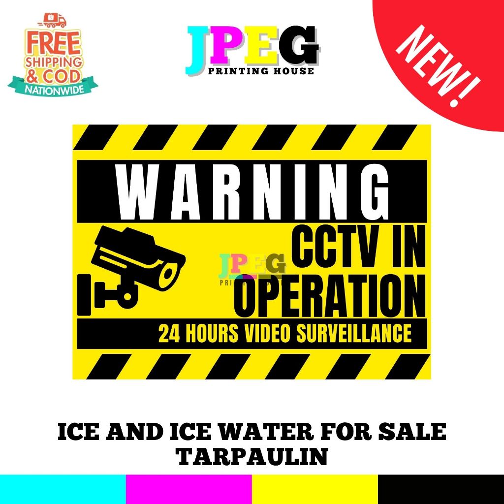 WARNING CCTV IN OPERATION Signage Laminate and Tarp Affordable High ...