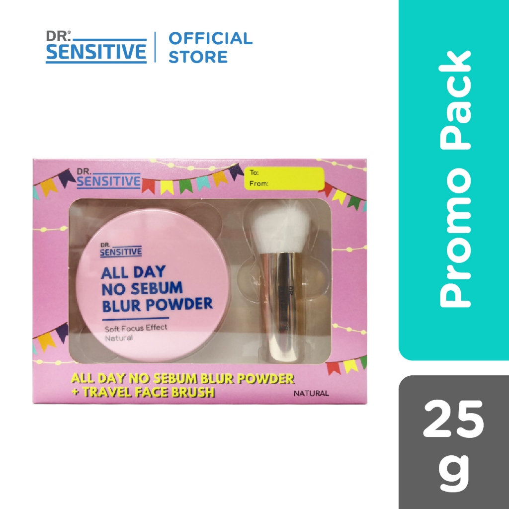 Dr. Sensitive All Day No Sebum Blur Powder NATURAL 25g with Mini Travel ...