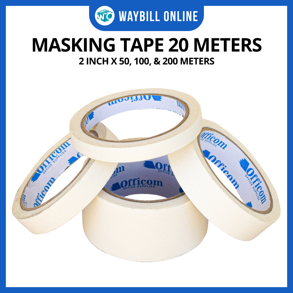 Masking Tape 20m Adhesive Tape 2 inch | 1 inch | 3/4 inch | 1/2 inch ...