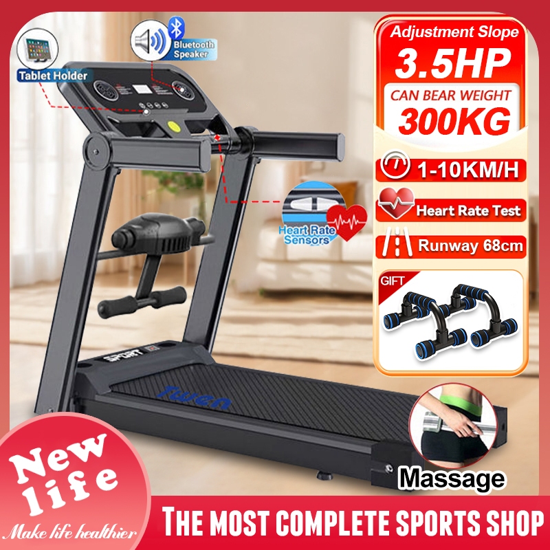 3.5HP Electric Treadmill with Massage and Bluetooth Multi functional 1 ...