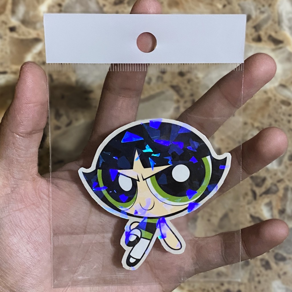 sticker powerpuff girl buttercup cartoons decal laptop tumbler notebook ...