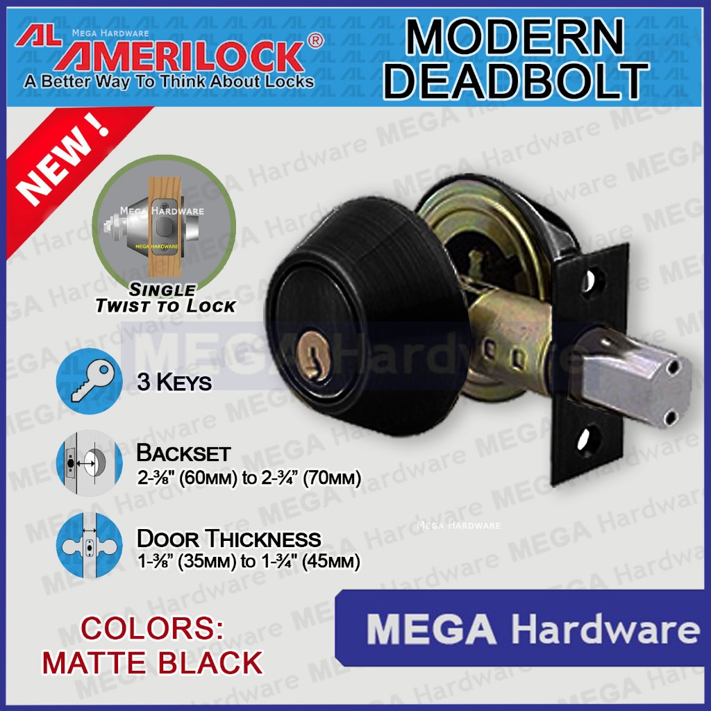 AMERILOCK Modern Deadbolt Set (Single) WITH 3 KEYS | Shopee Philippines
