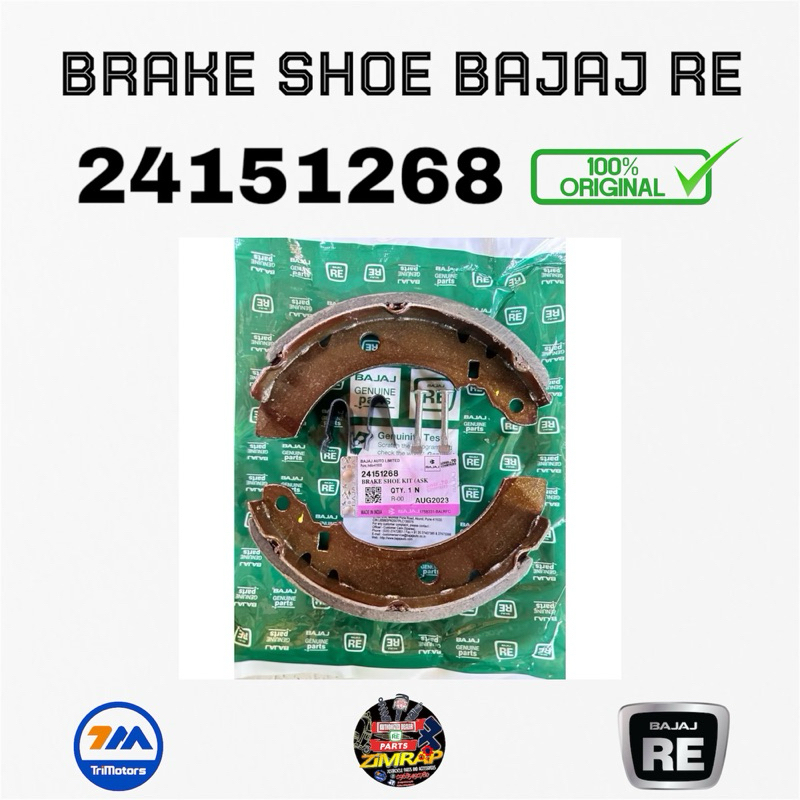 BRAKE SHOE KIT GENUINE FOR BAJAJ RE TRI-WHEELER | Shopee Philippines