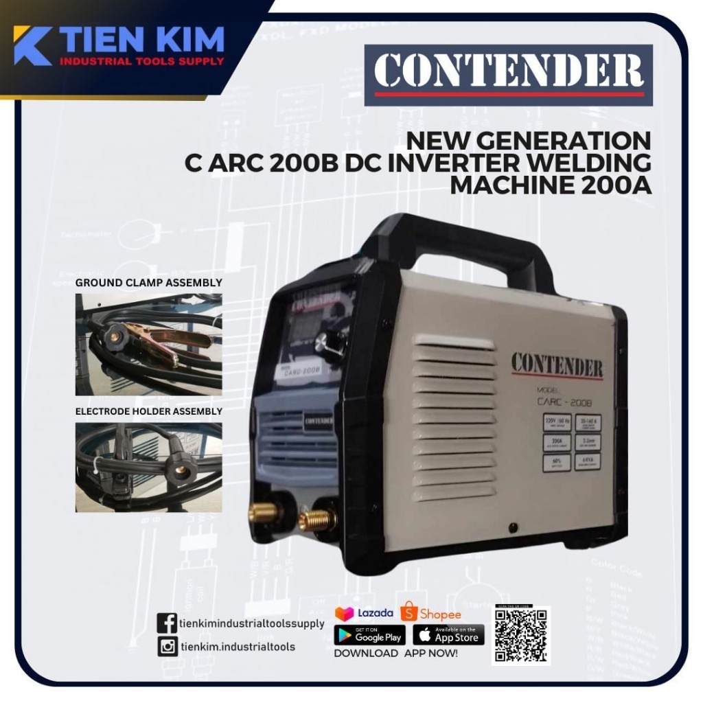 Contender New Generation C ARC 200B DC INVERTER WELDING MACHINE 200A ...