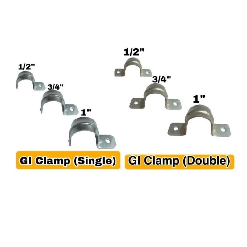 Gi clamp, single clamp and double clamp. | Shopee Philippines