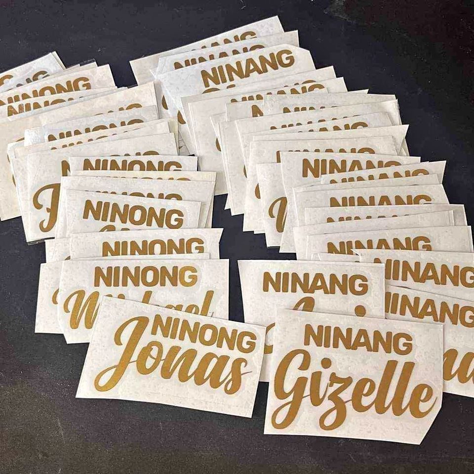 Ninang & Ninong Stickers Labels, | Shopee Philippines