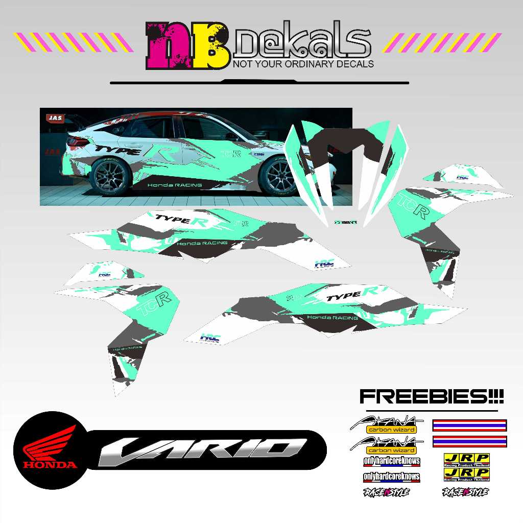 CLICK V3 TYPE R CONCEPT CAR META DECALS | Shopee Philippines