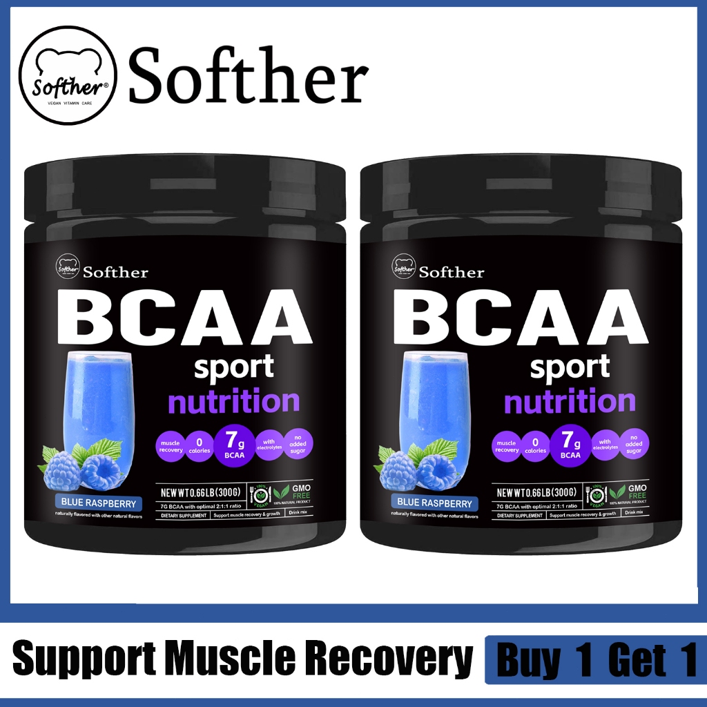 Softher BCAA Powder Supplement Muscle Recovery Drink with Amino Acids ...