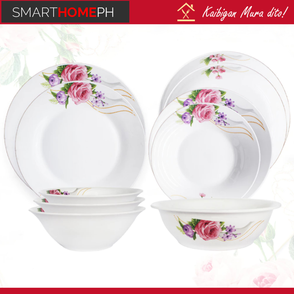 Pinky Rose porcelain dinnerware Plates, Bowls pink flower design ( PR ...