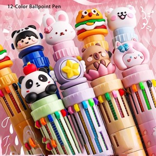10 Color/ 12 Color Multi Colored Pen Ball Pen Hughlighter Pen ...