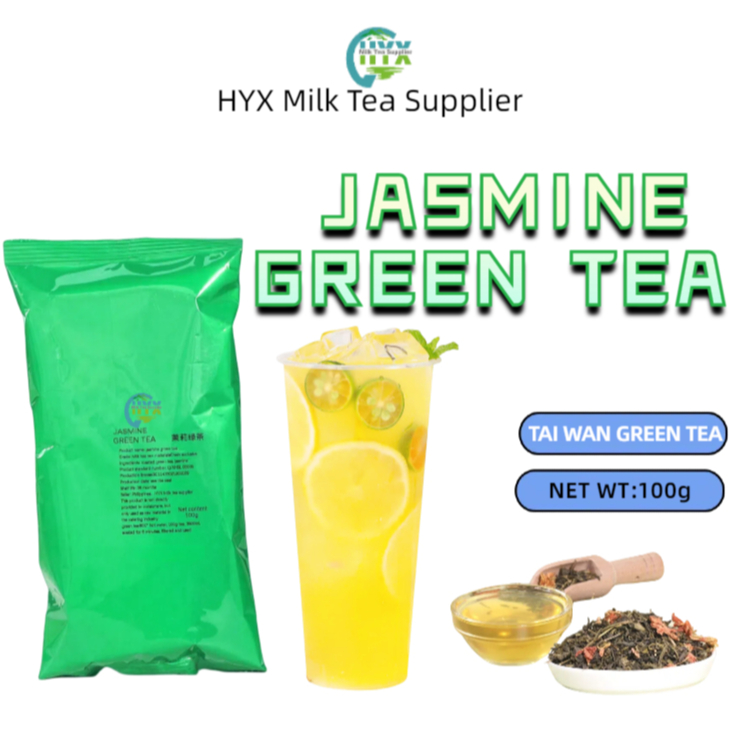 JASMINE GREEN TEA 100g GOOD FOR MILK TEA, FRUIT TEA PUFF QUALITY LOOSE ...
