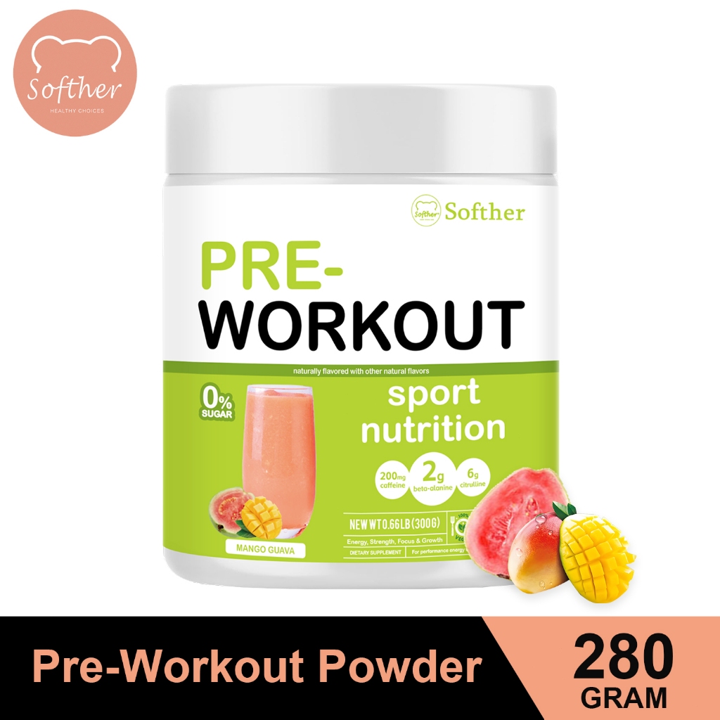SOFTHER Pre Workout Powder Helps Strengthen Muscles Pre Workout Energy ...
