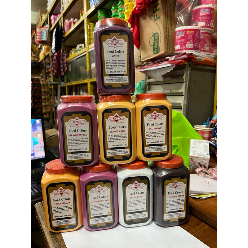 HYCO FOOD COLOR 454grams per Jar | Shopee Philippines