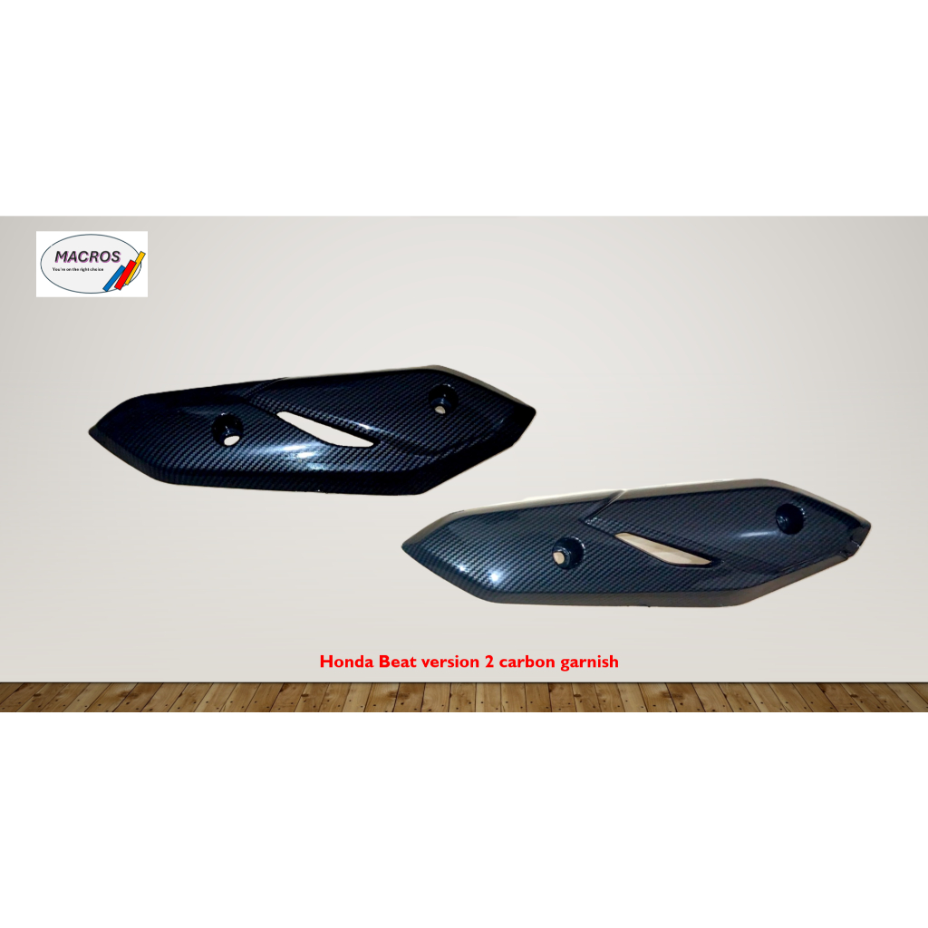 Honda Beat FI V2 muffler guard carbon glossy | Shopee Philippines