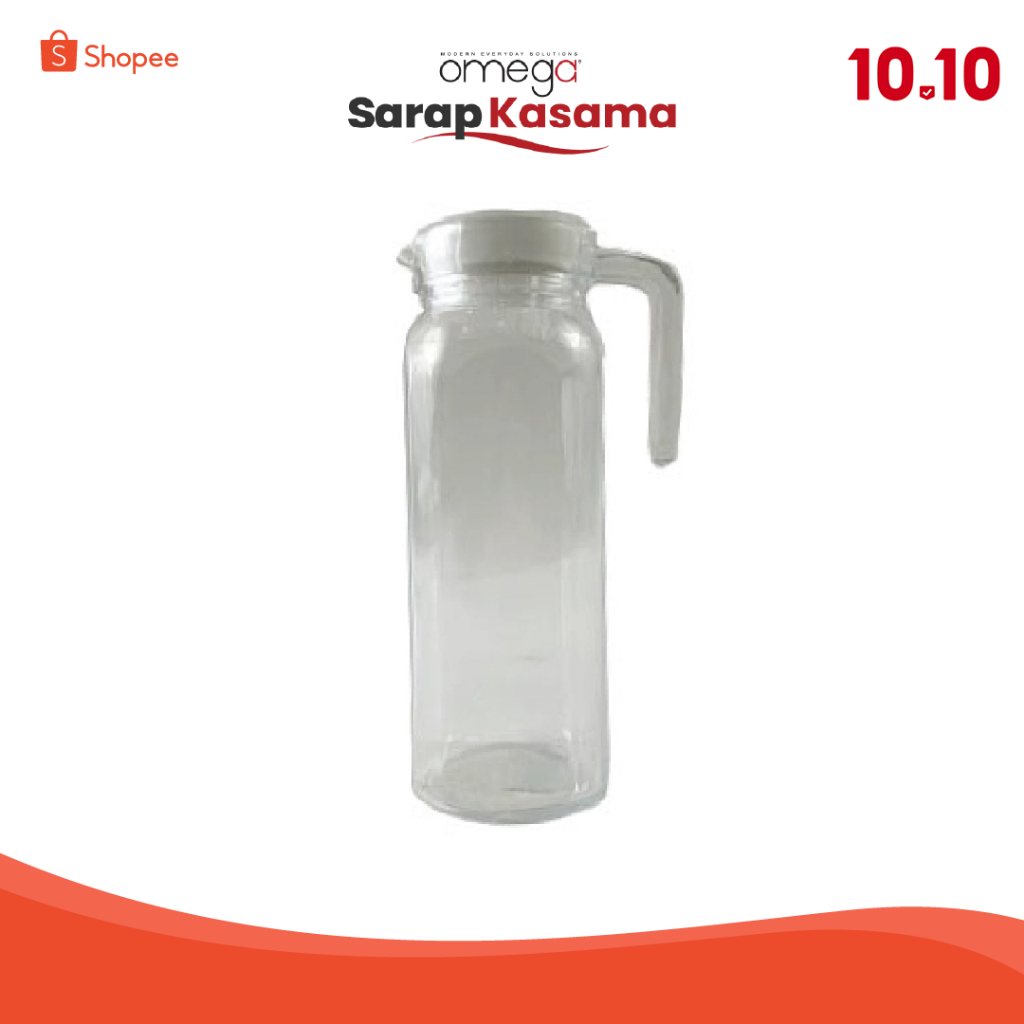 Omega Meredith Square Clear Glass Pitcher 1L | Shopee Philippines