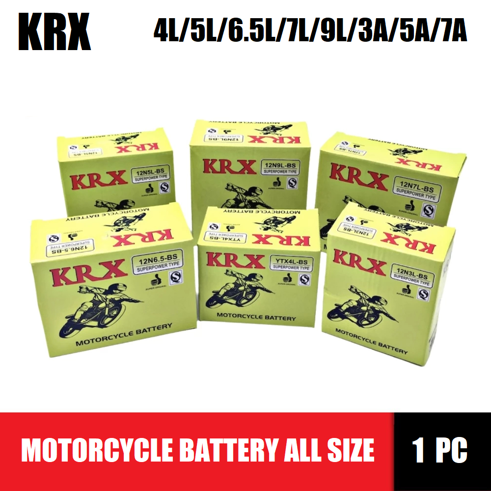 【COD】 KRX Motorcycle Battery 3L/4L/5L/6.5L/7L/9L/3A/5A/7A Battery ...