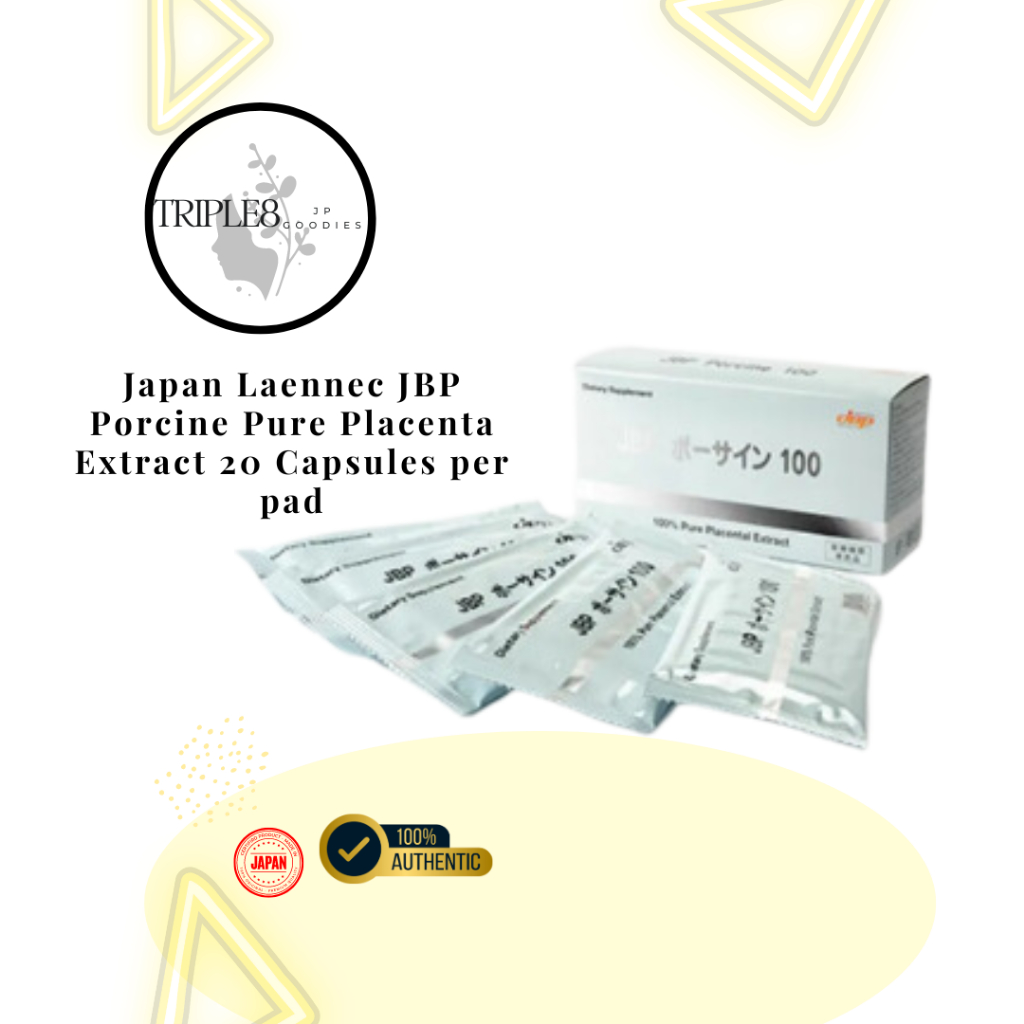 Japan Laennec JBP Porcine Pure Placenta Extract 20 Capsules per pad | Shopee Philippines