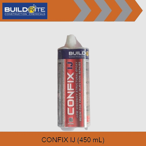 Buildrite Confix IJ (450mL) Low Viscosity Structural Epoxy Resin for Crack Injection Repairs ...