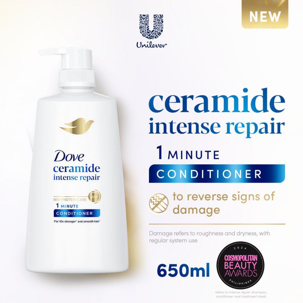 Dove Ceramide Intense Repair 1 Minute Conditioner 650mL for Repairing ...