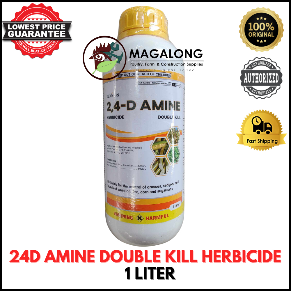 24D AMINE DOUBLE KILL HERBICIDE BY TEXICON - 1 LITER - 2,4-D AMINE ...