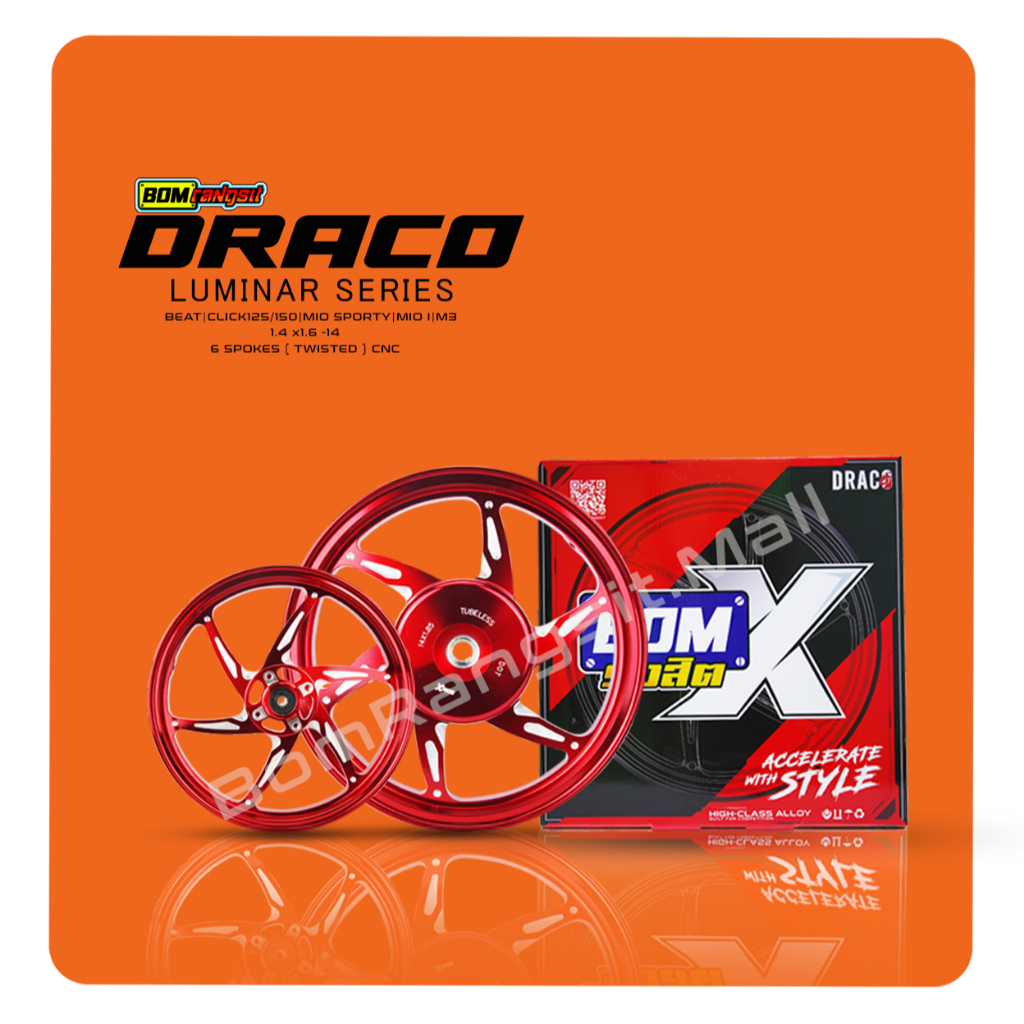 Bom Rangsit BomX Draco Cnc Mags for Mio 110/ M3/ Click 125/150 / Beat ...